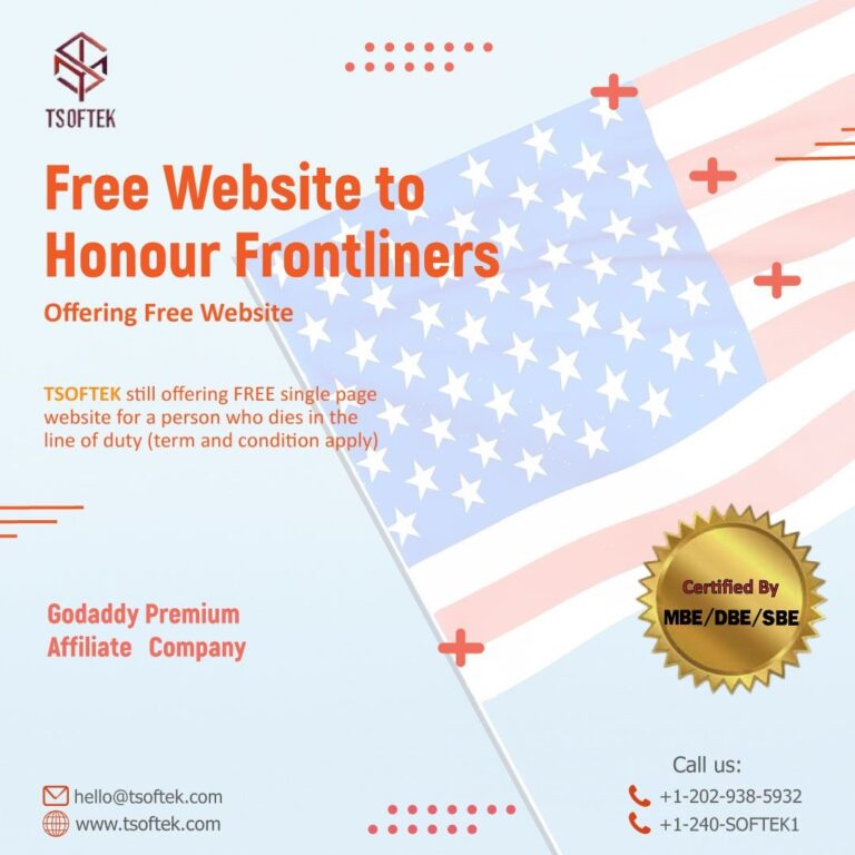 Free Website to Honour Frontliners | Tsoftek is a Software Development Company offering App and ...